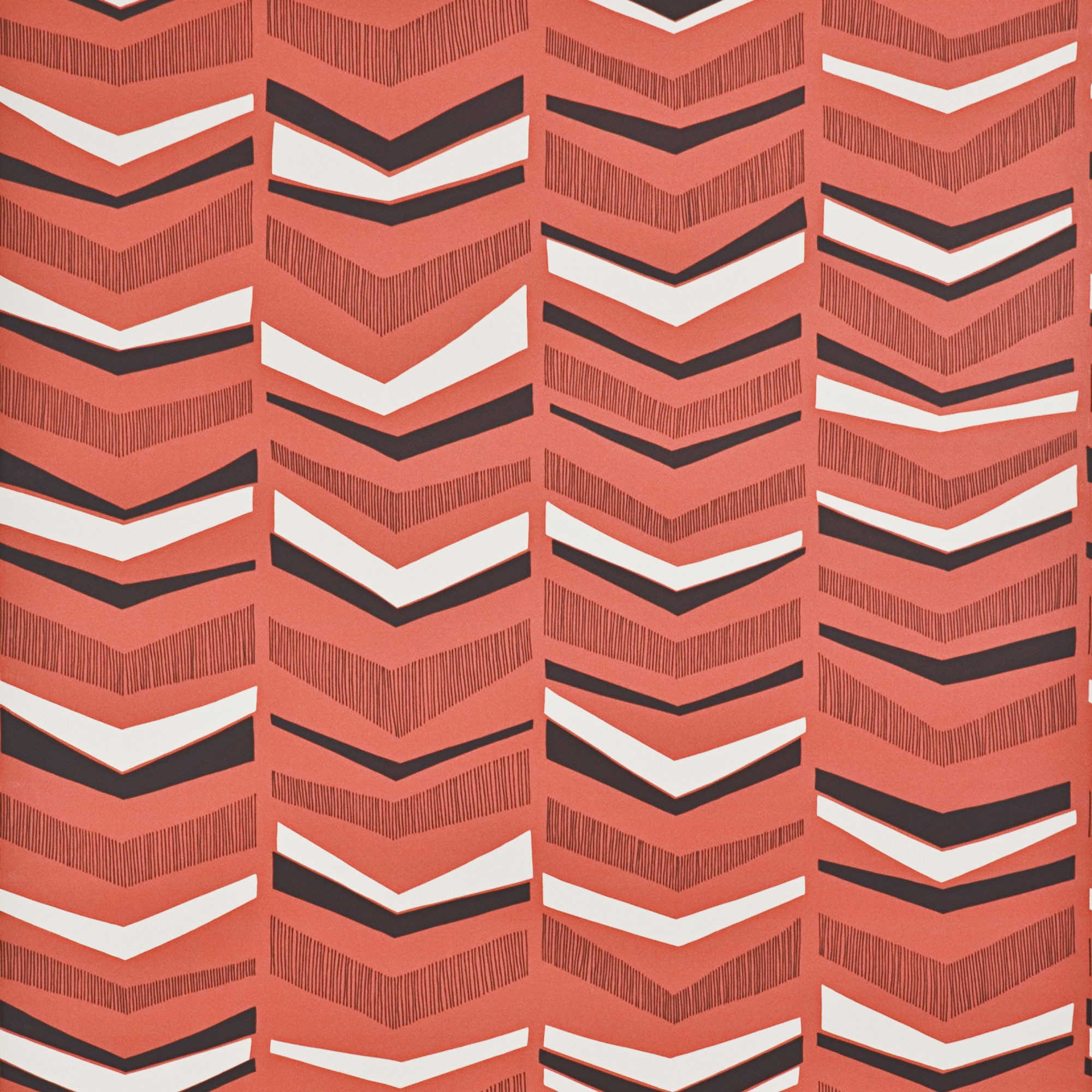 Red And White Chevron Wallpaper