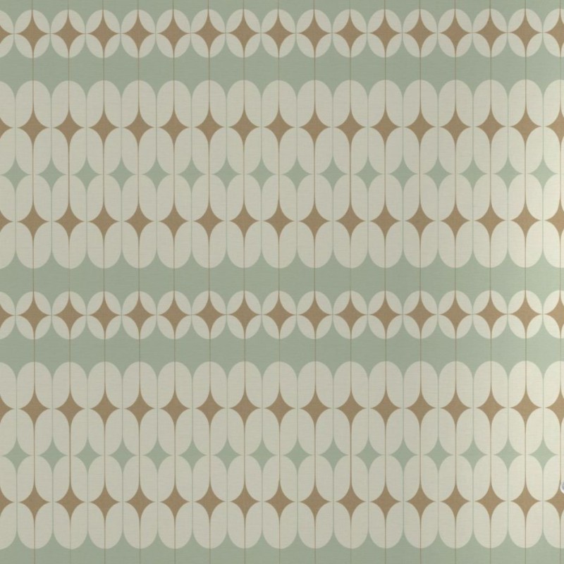 Geo Retro Green Wallpaper